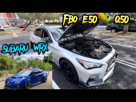 500whp SUBARU WRX vs FBO Q50 3.0t | PUSHING THE Q50 3.0t to the limits ...