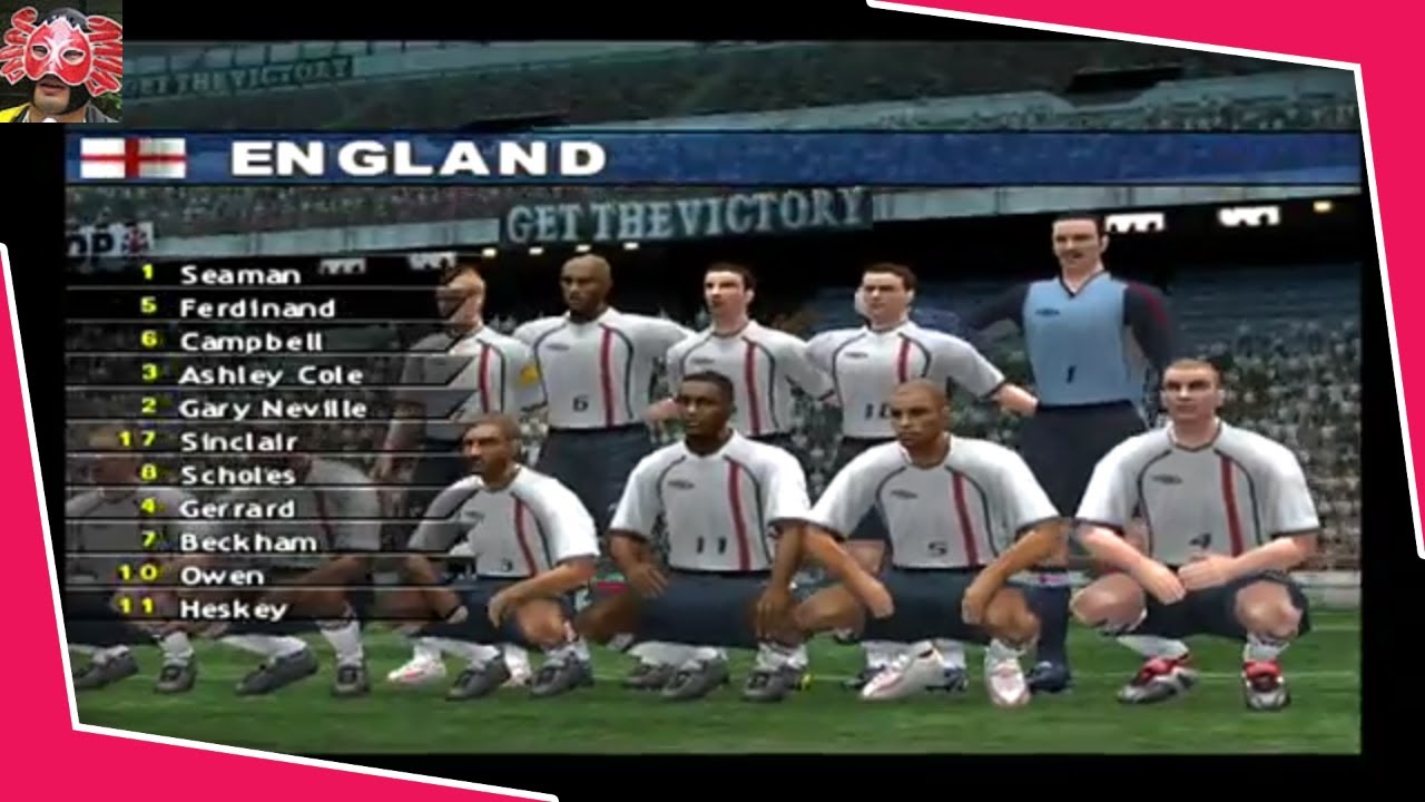 Pro Evolution Soccer 2 (PS2) England Vs Germany - YouTube