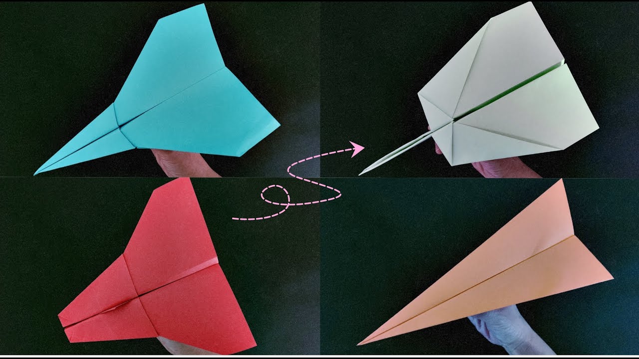 TOP-4 BEST PAPER Planes Tutorial🛩️ 🛩️🛩️🛩️How to make a paper plane ...