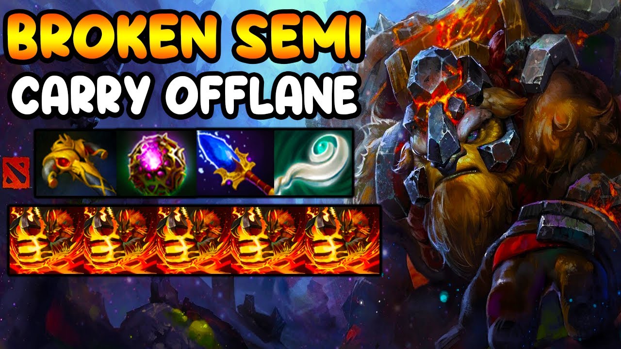 BROKEN SEMI CARRY OFFLANE - EARTHSHAKER - BEST TEAM FIGHT - DOTA 2 ...