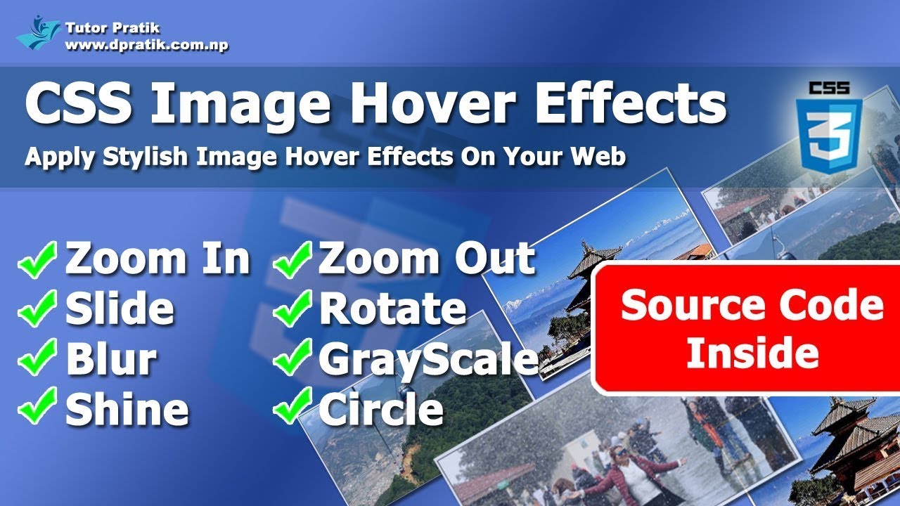 Image Hover Zoom Effect CSS3 - CSS Image Hover Effects | Tutor Pratik ...