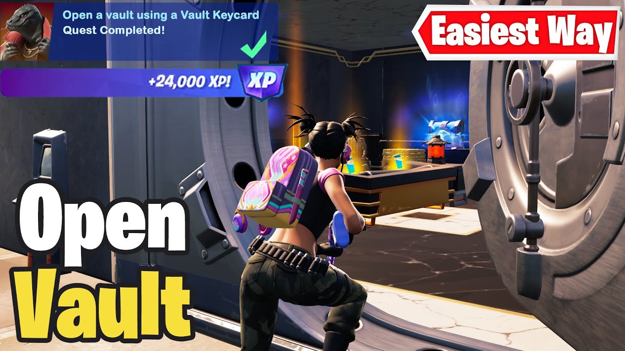 Open a vault using a Vault Keycard Fortnite - YouTube