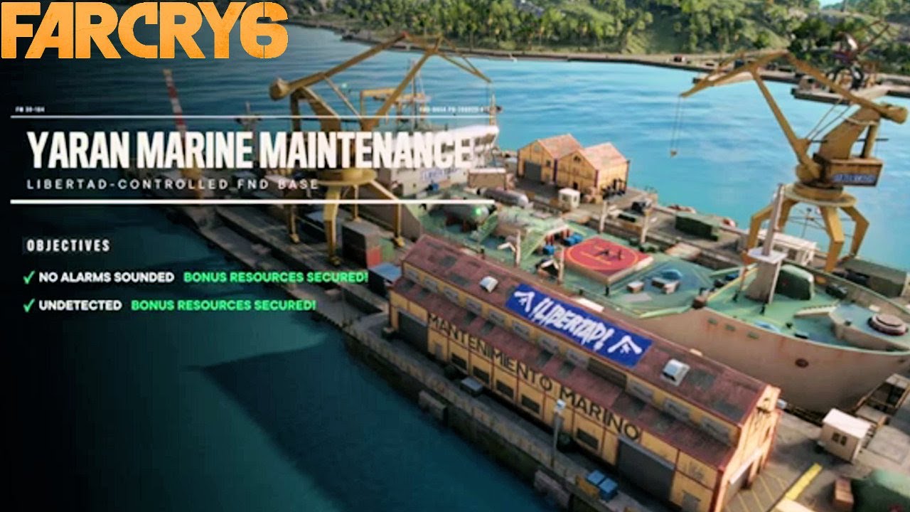 Capturing Yaran Marine Maintenance Stealth Far Cry 6 Youtube
