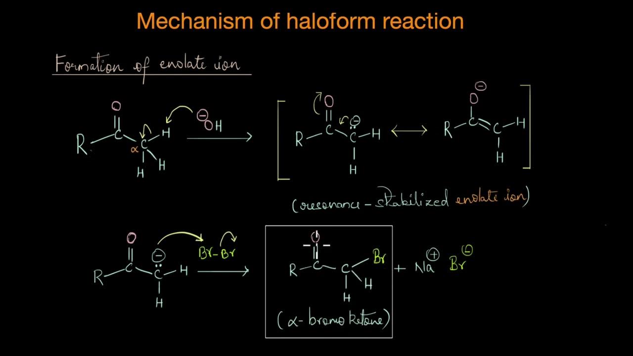 Mechanism of haloform reaction| Aldehydes, ketones and carboxylic acids | Chemistry | Khan ...