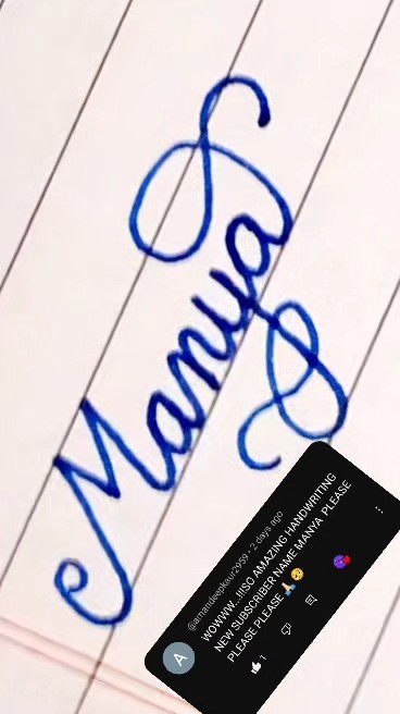requested name 'Manya'#calligraphy #signature #handwriting #viral # ...