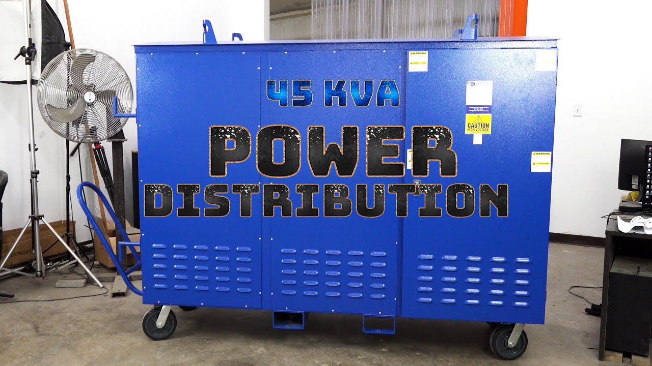 Portable Industrial Power Distribution Skid - 45 KVA - YouTube