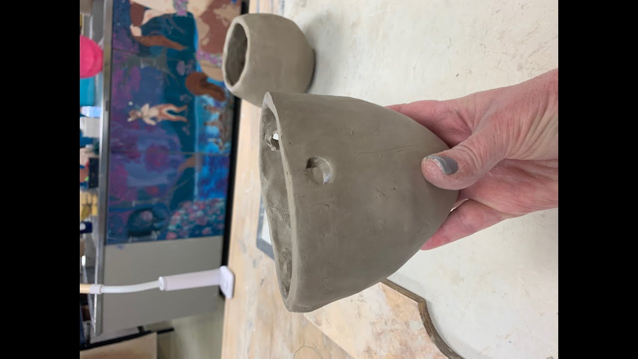 Hanging Planter using the hand building technique of hallow clay form ...