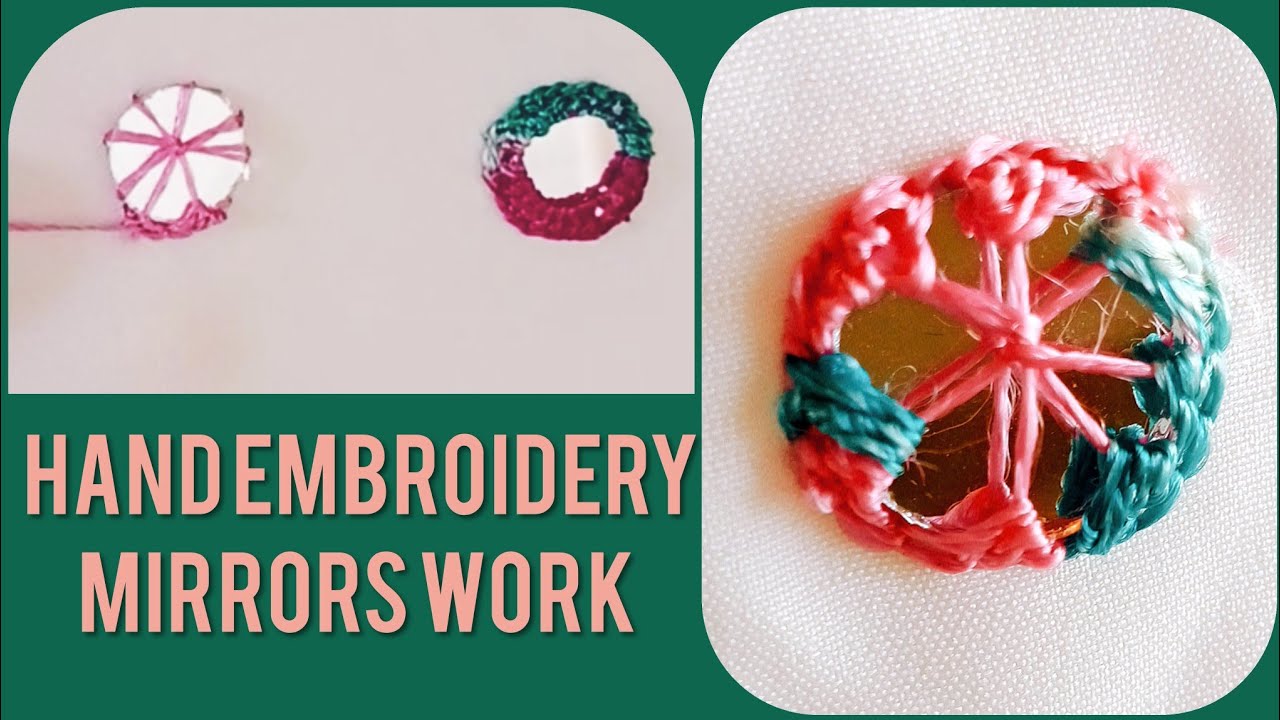 Top beautiful hand embroidery mirror work | make At home shisha work review - YouTube