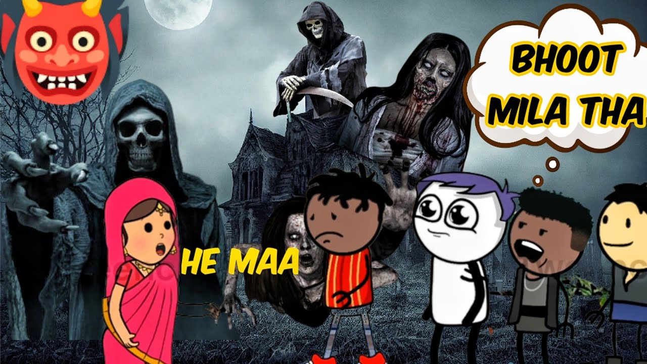 भूत मिला था दो दिन पहले 👻 ll Bhoot cartoon video ll #mukeshanimation # ...