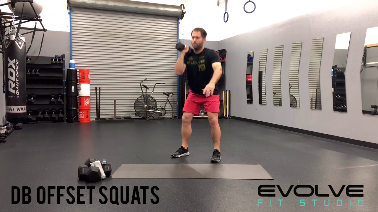 DB Offset Squats - YouTube