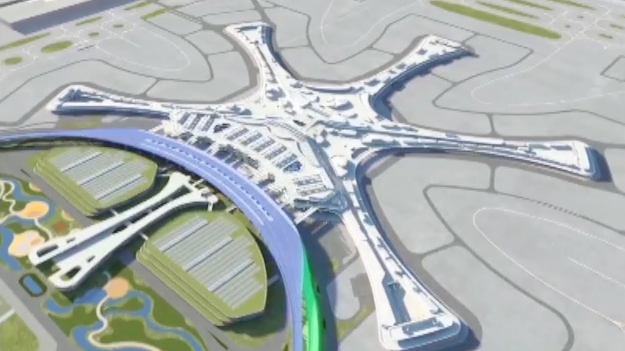 Beijing’s new starfish like airport will open next September - YouTube