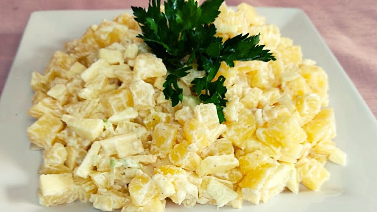 EXQUISITA ENSALADA CON PAPA, MANZANA Y APIO I RECETA FACIL Y RAPIDA ...