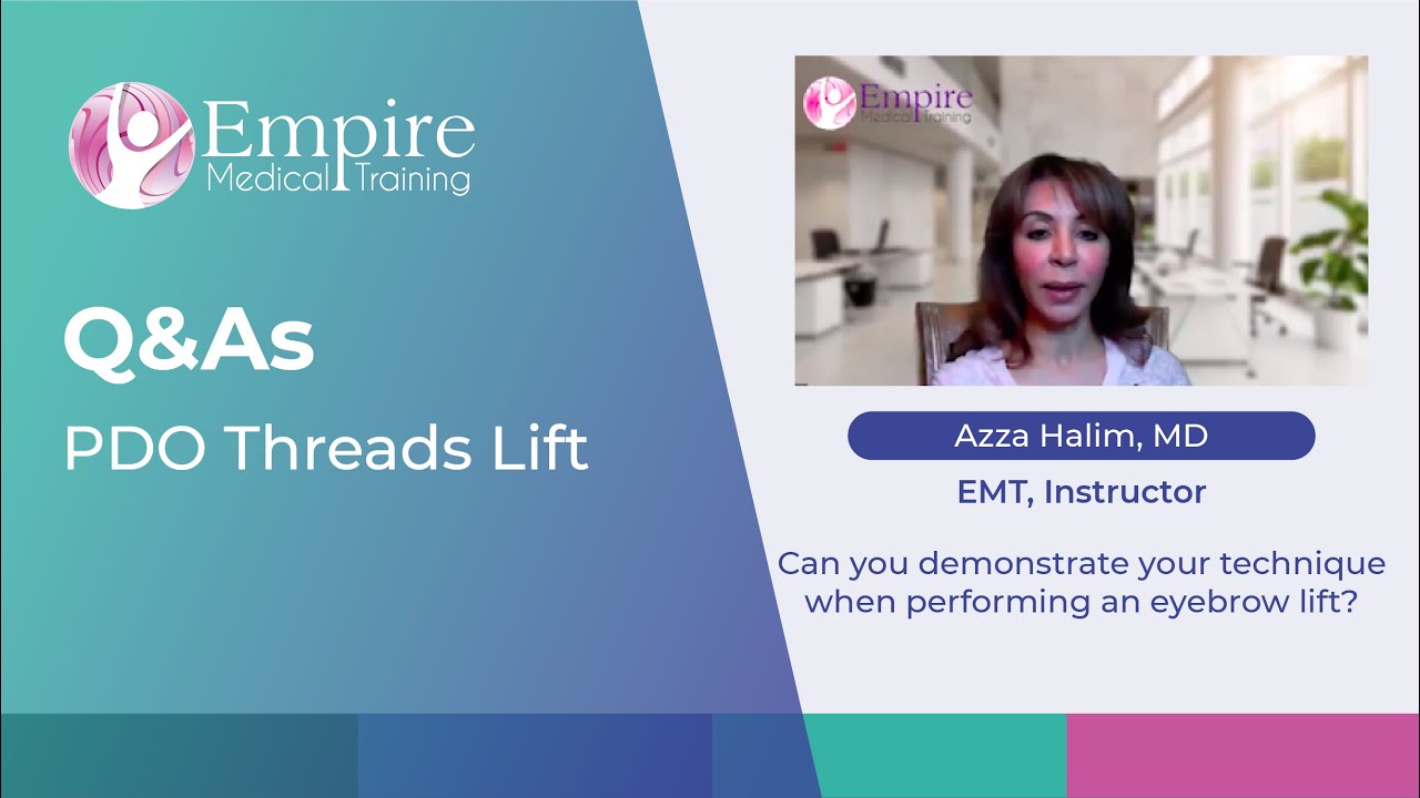 Performing eyebrow lift with PDO Threads - YouTube