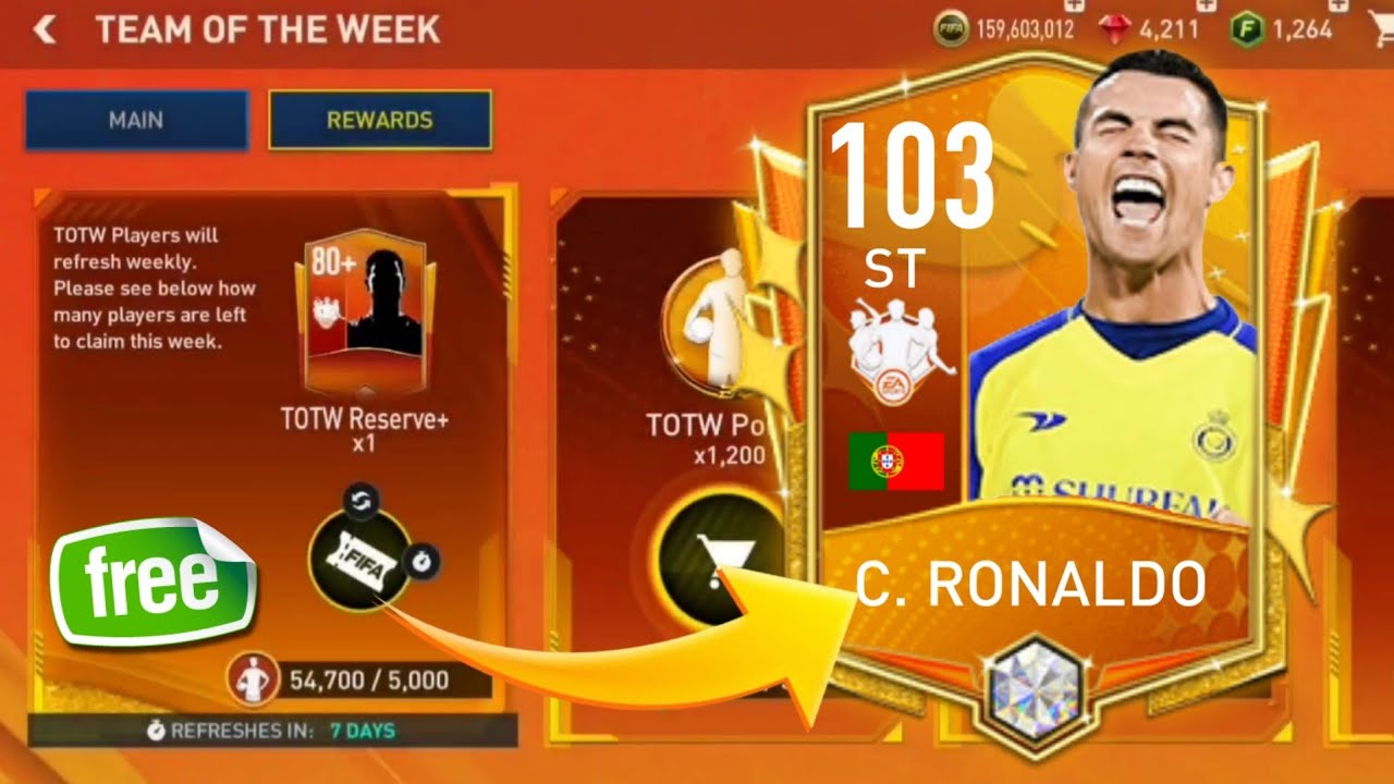 WOW!! 103 OVR RONALDO TOTW CONFIRMED FIFA MOBILE 23 | TRYING TOTY MESSI ...