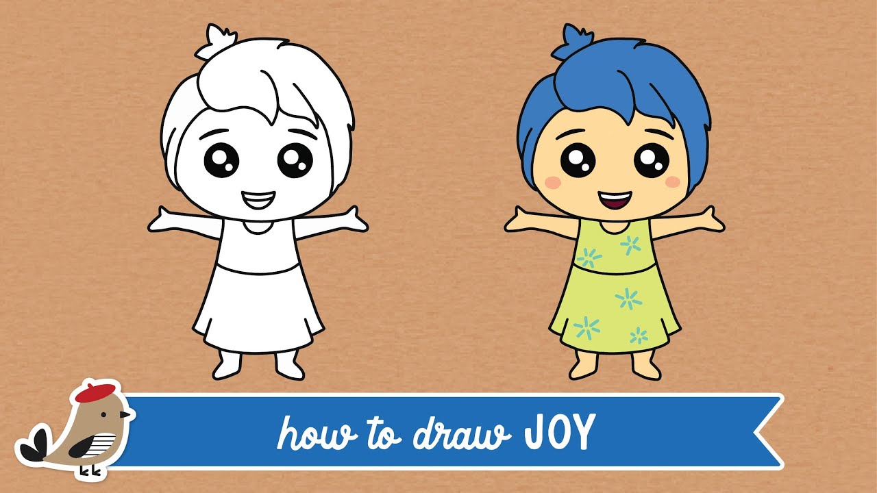 How To Draw Joy From Inside Out | Easy Drawing For Kids - YouTube