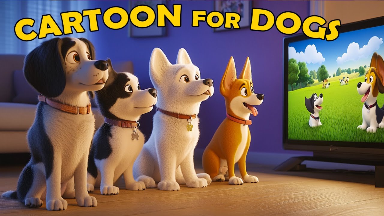 Dog Cartoon with Music: All Day Entertainment Videos for Dogs when Left ...