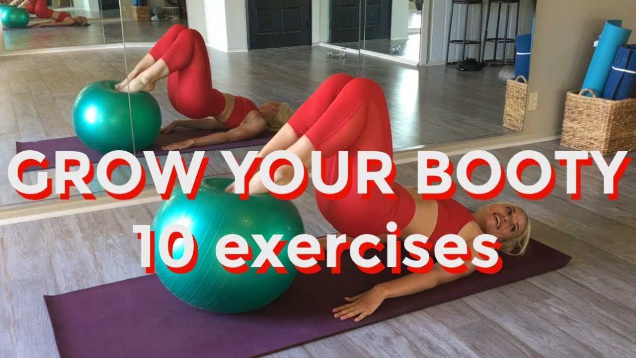 10 Exercises To Grow Booty Home Workout Youtube