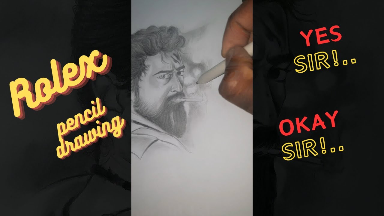 Rolex surya | vikram movie | Surya | Pencil sketch - YouTube