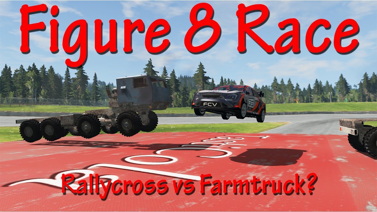Figure 8 Race - Rallycross vs Trucks - YouTube