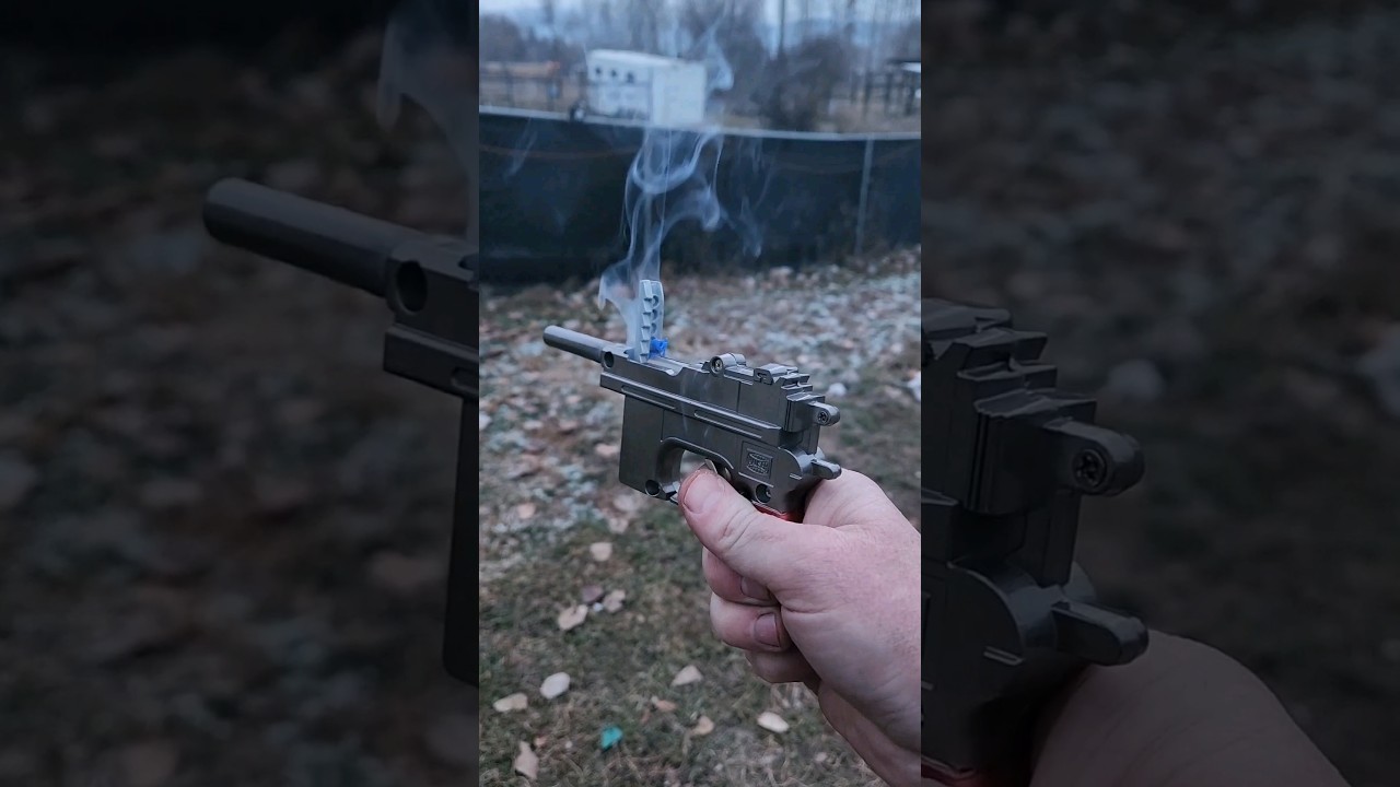Mauser c96 style cap gun - YouTube