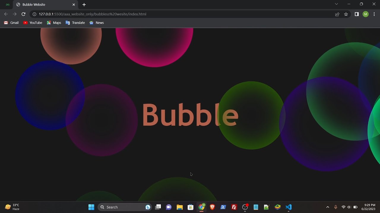 How To Make Bubble Website Html Css Js Beginnger Tutorial 3594