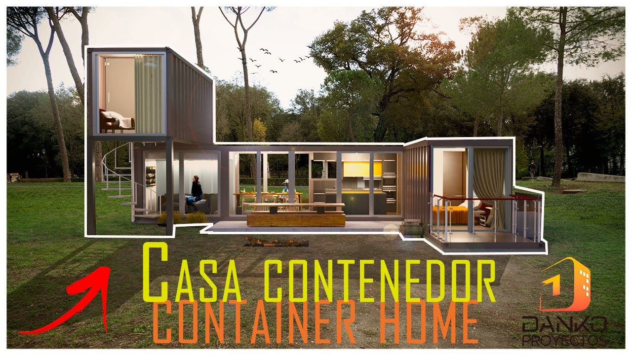 DISEÑO de CASA con CONTENEDORES MARITIMOS | CONTAINER HOUSE | DISEÑO ...