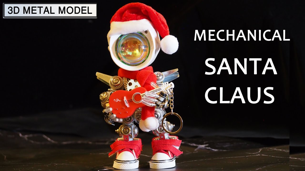Mechanical Santa Claus Metal Punk Style Guitarist | 3D Puzzle - YouTube