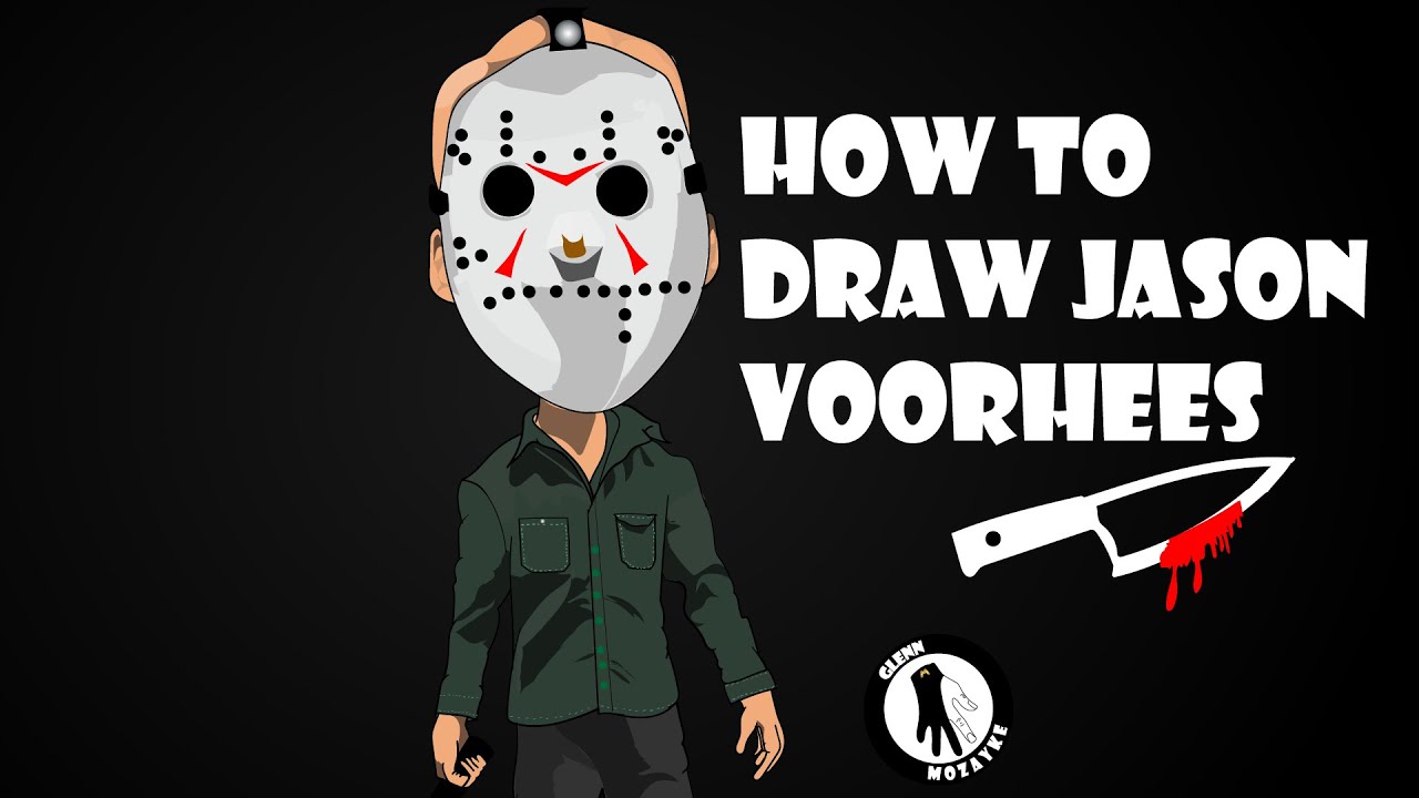 How to draw Jason Voorhees Adobe illustrator Easy ️ - YouTube