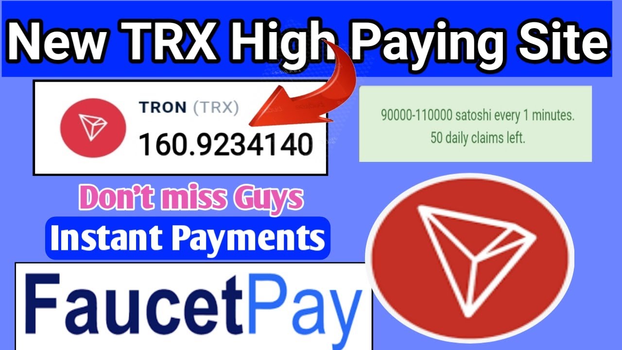 New Tron High Paying Faucet | Every 5 Minute Claim TRX | Without Invest ...