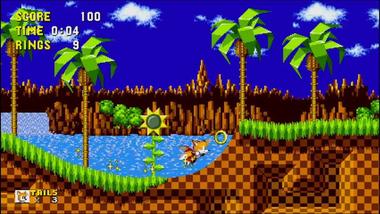 Sonic the Hedgehog "Remastered": Green Hill Zone Act 1 (Tails) [1080 HD ...