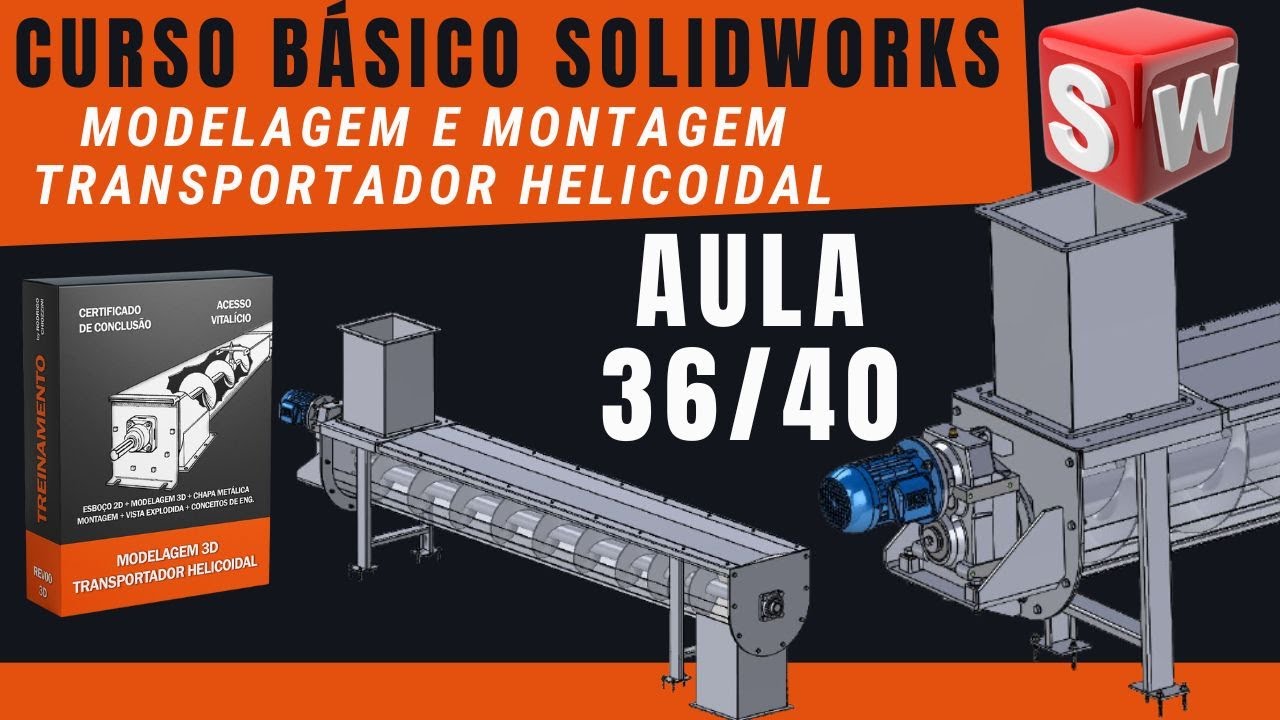 AULA 36 AJUSTES DA MONTAGEM FINAL TRANSPORTADOR HELICOIDAL - YouTube