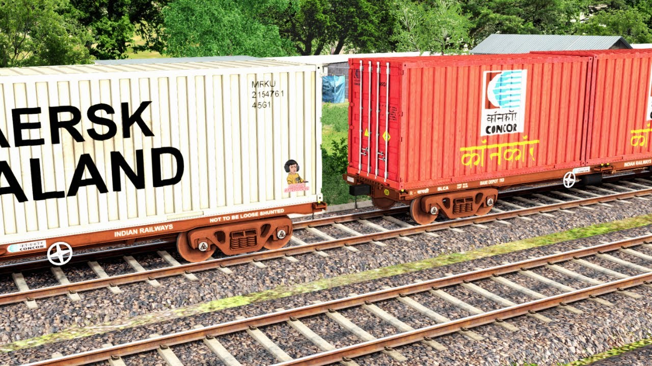 SHIP CONTAINER COUPLING BLCA CONCOR | BUMPY RAILROAD | RAILWORKS ...