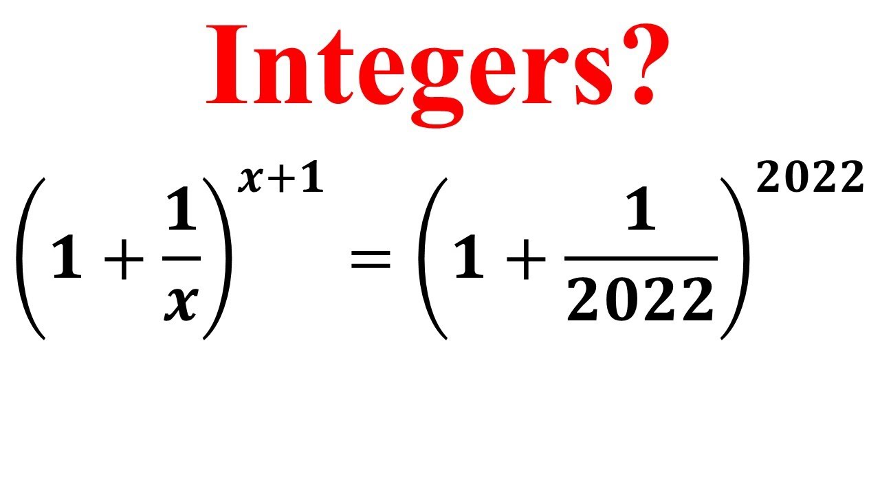 Solving a tricky exponential equation in a nice way - YouTube