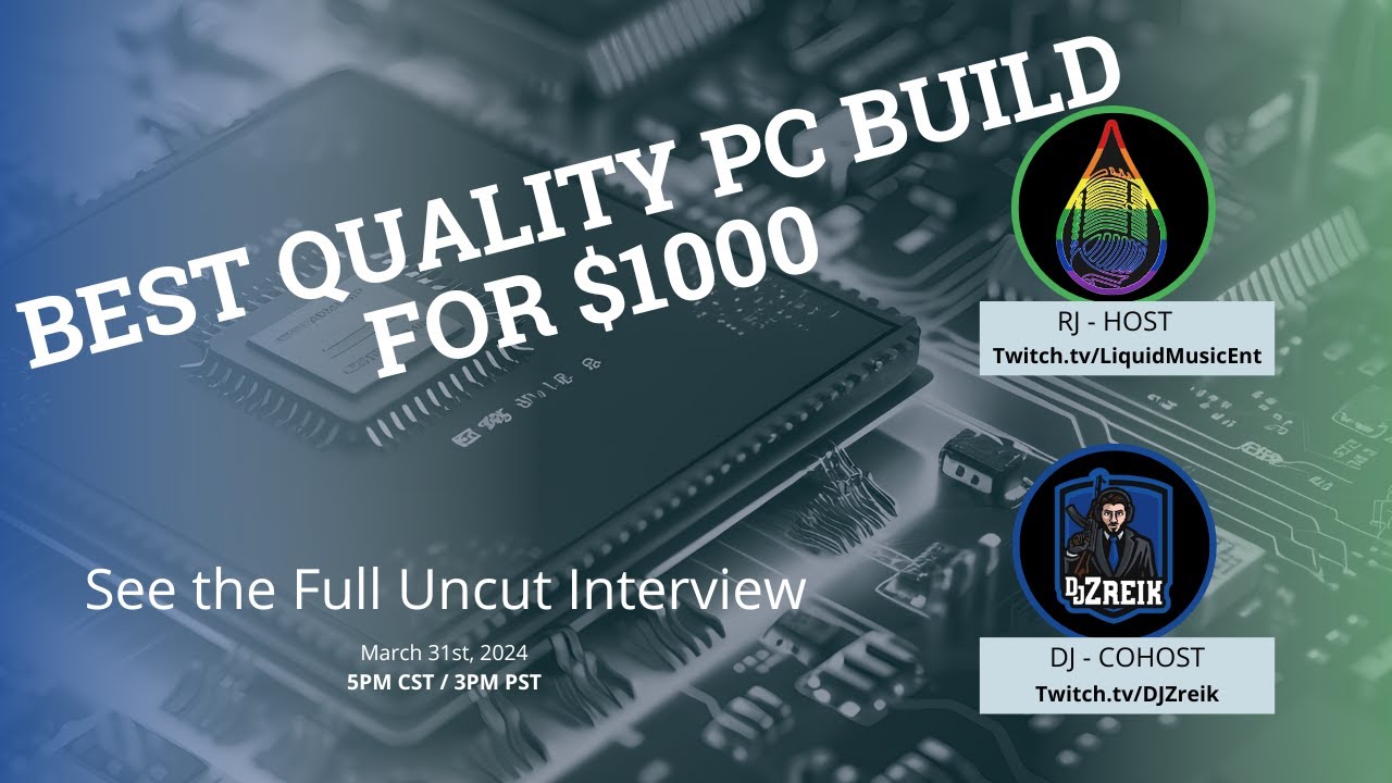 Best quality PC build for $1000 with DJZreik - YouTube