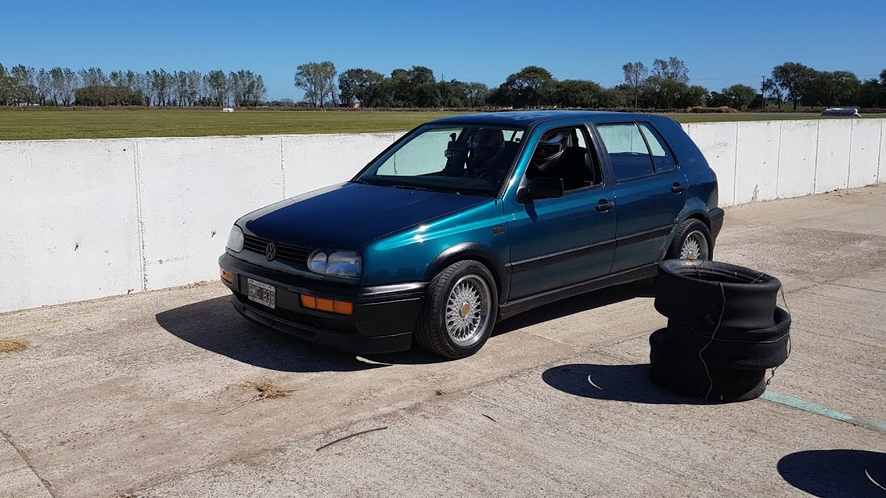 Golf MK3 Swap 07k 2.5 5 Cyl - Primera vez en pista - YouTube