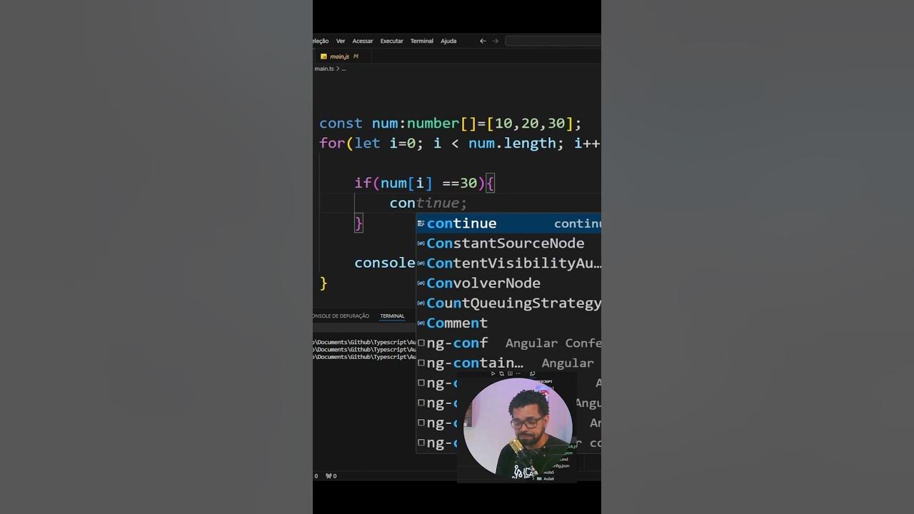🔥Usando o loop FOR - Aula completa no canal - #typescript #javascript #rogramming - YouTube