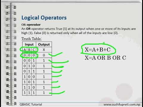 OR Operator a logical operator in QBASIC - YouTube