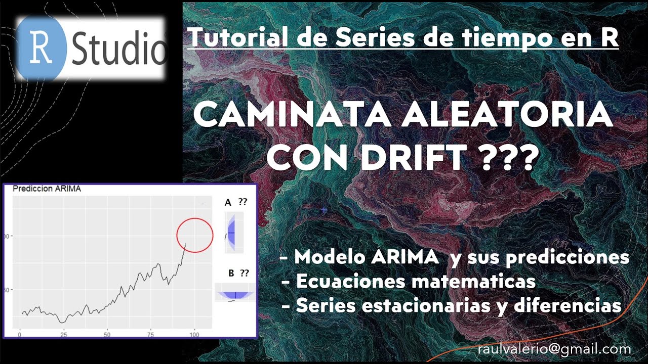 Tutorial Modelo RANDOM WALK con drift y ARIMA(0,d,0) y tendencia en R | Series tiempo Diferencia ...