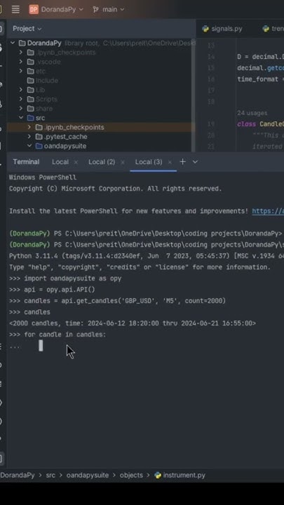 Quickly Pulling Data From Oanda Api Using My Python Library Coding Datascience Python Forex