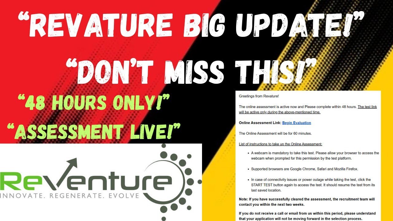 🔥Revature Hiring Update | Assessment Link Active | What To Do Now ...