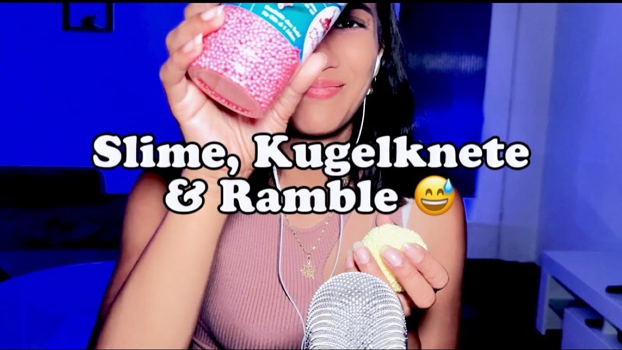 ASMR Ramble & Sticky Slime Sounds | Blue Yeti Mic (German) - YouTube