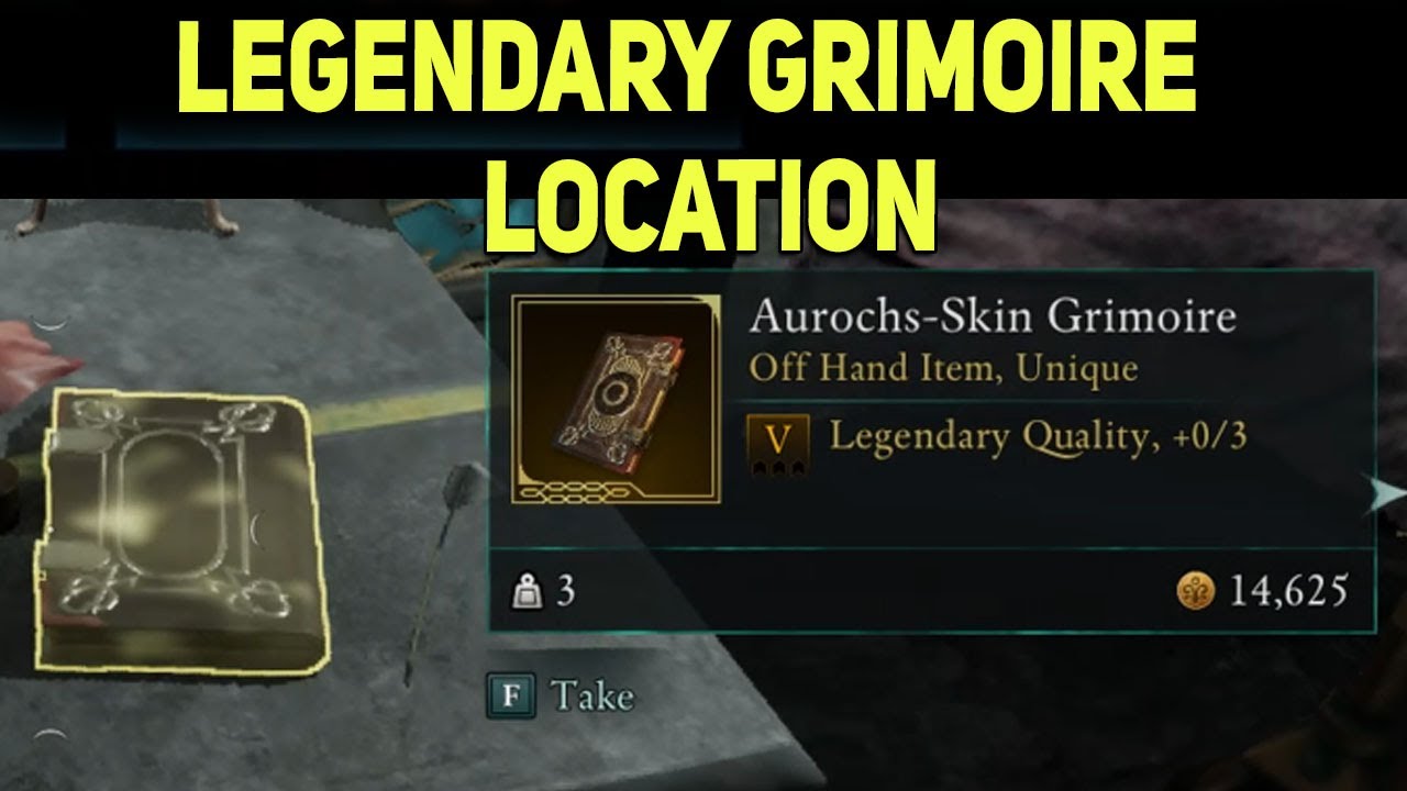 Avowed Aurochs Skin Grimoire Location, Unique Legendary Grimoire Location - YouTube