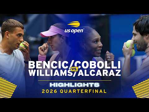 Cobolli/Bencic vs. Alcaraz/Williams Highlights | 2026 US Open Quarterfinal