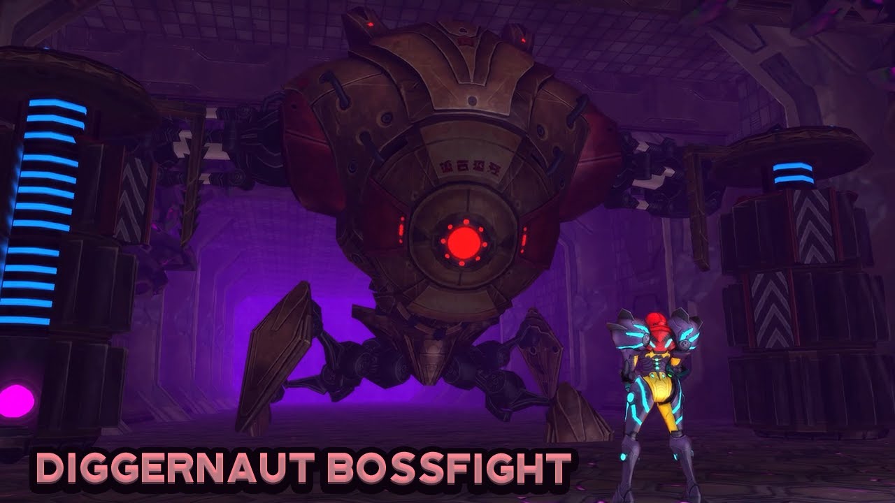 Diggernaut Boss Fight | 4K 60FPS | Metroid 2 Samus Returns - YouTube