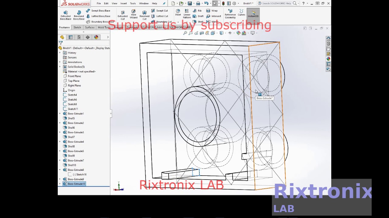 Tutorial creating lego bricks with Solidworks - YouTube