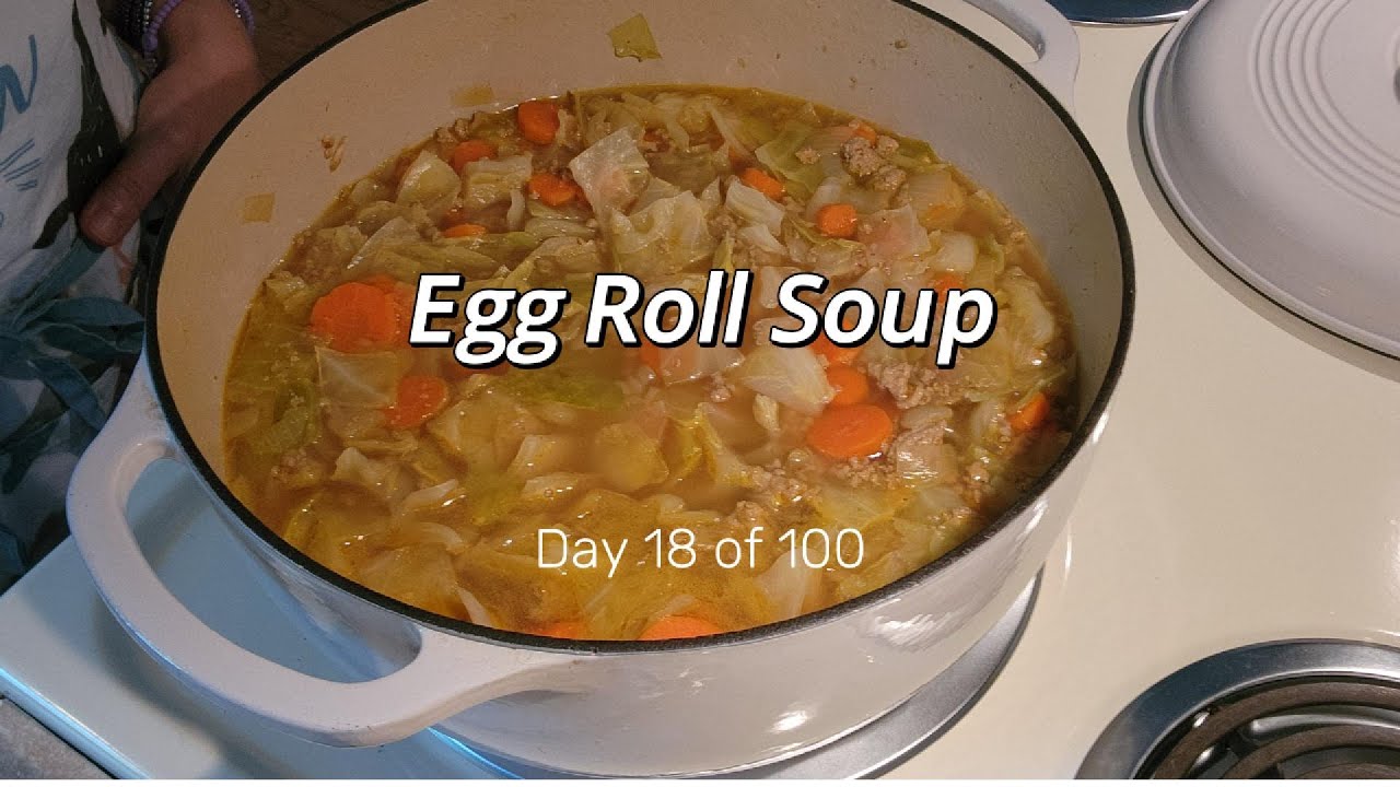 Day 18 of 100: Cook With Me! Egg Roll Soup - YouTube