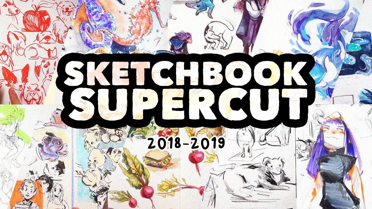 JelArts Sketchbook Tour SUPERCUT // ALL my sketchbooks! - YouTube
