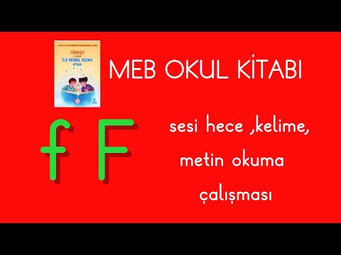 1.sınıf F sesi hece ve kelime okuma yazma OKUL kitabı çalışması 2024 yeni müfredat