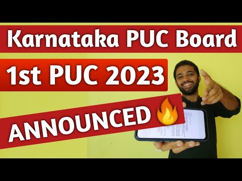 KARNATAKA PUC BOARD - 1ST PUC EXAM 2023 DATE ANNOUNCED - YouTube