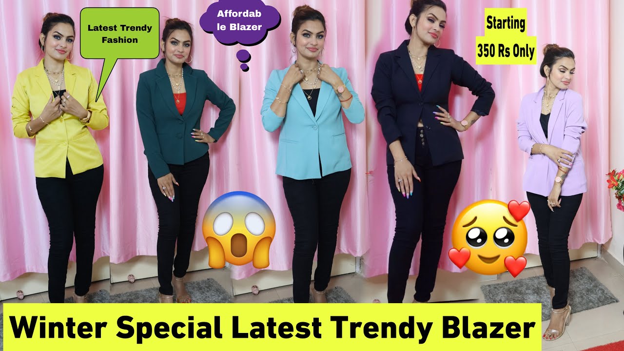 Winter Special Latest Trendy Blazer Haul😱My Latest Blazer Collection ...